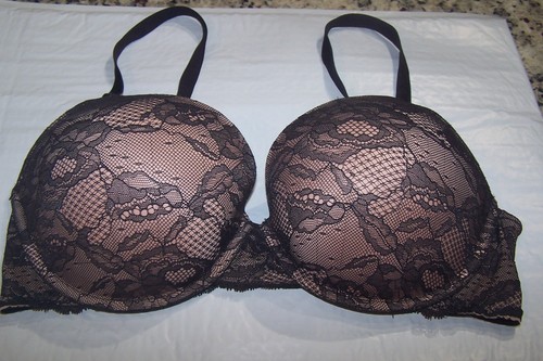 Victorias Secret Womens Size 36DD Bio fit Demi Uplift Bra Black Beige ...