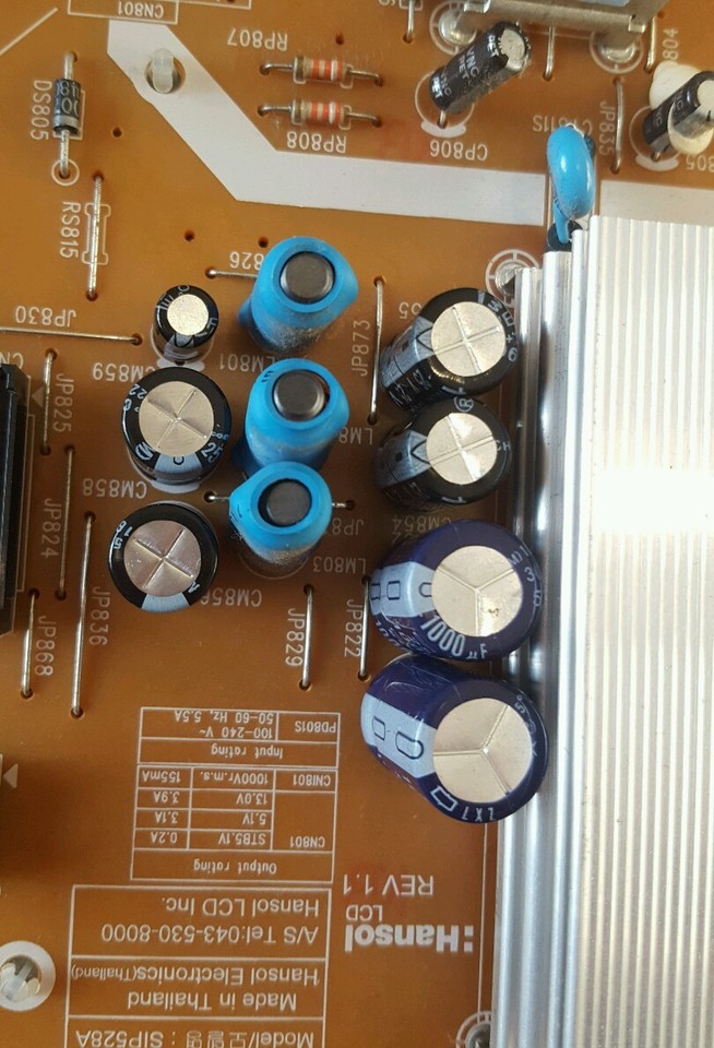 SAMSUNG BN44-00201A Repair Kit - Capacitors Power board TV SIP528A ...