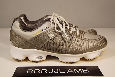 FOOTJOY Hyperflex II GOLF SHOES 51036 Silver Grey Yellow White Mens ...