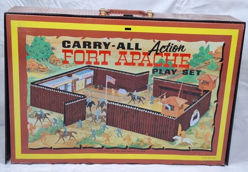 Louis Marx Carry-All Action Fort Apache Play Set 1968 Vintage, Cowboys ...