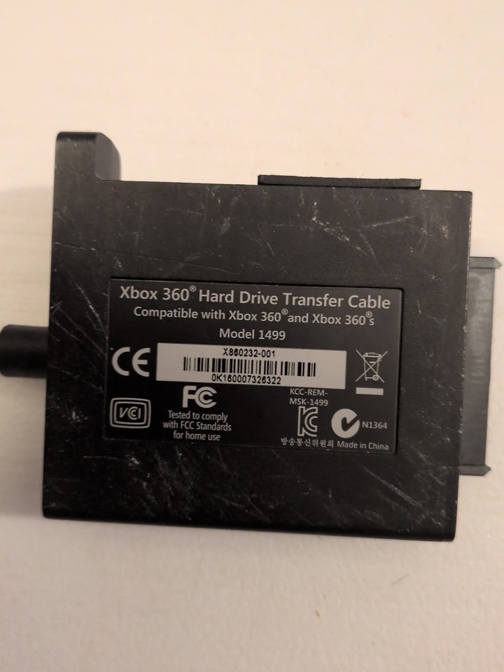Xbox 360 Hard Drive Transfer Cable Model 1499 Genuine Official OEM ...
