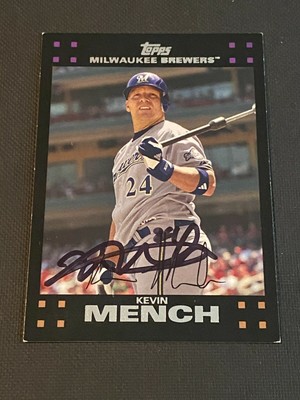 Kevin Mench Signed 2007 Topps Brewers Team Set Card Auto Milwaukee ...