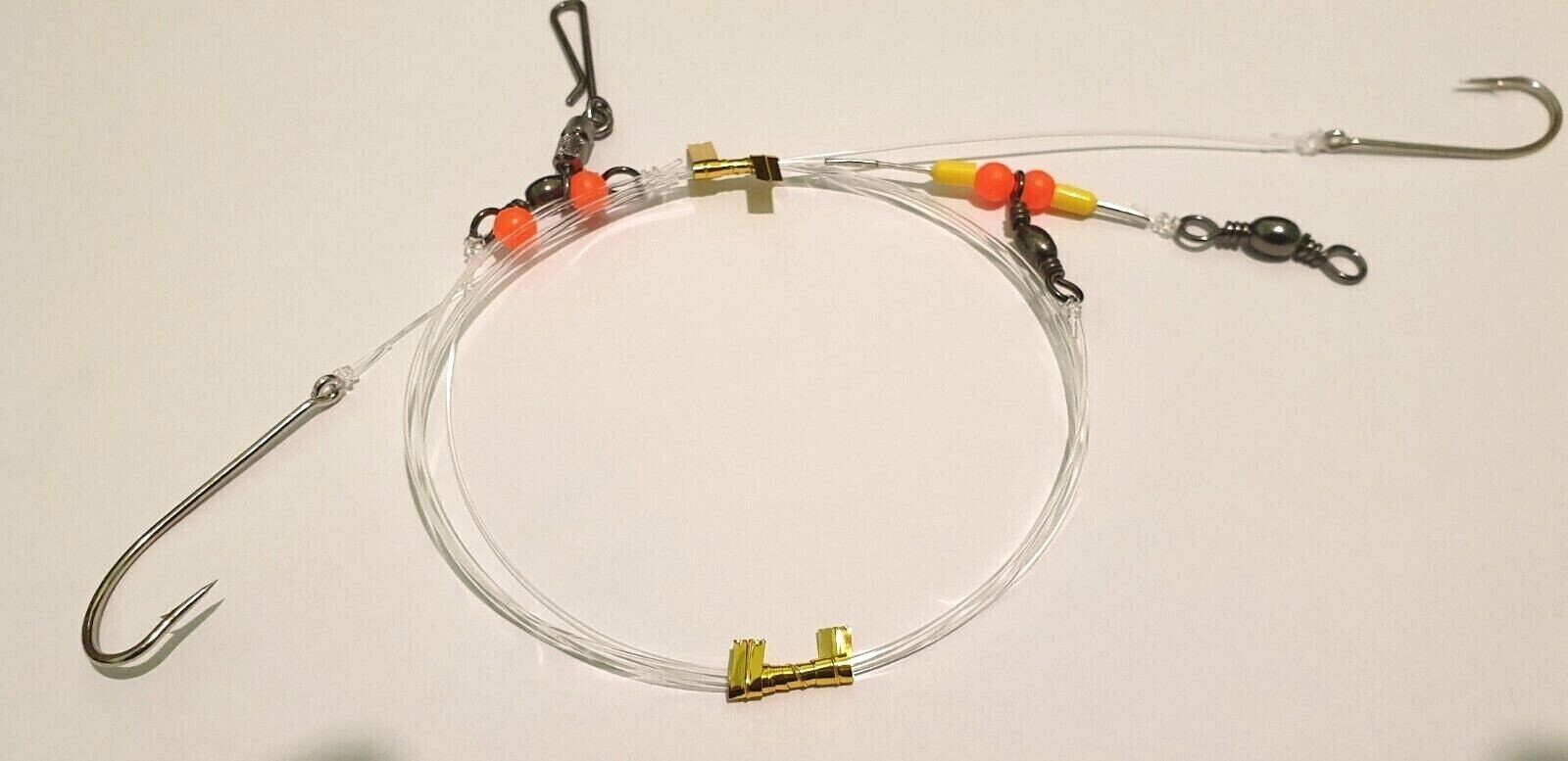 10 x Wessex rigs sea fishing plaice turbot flounder rays choose 1/0 to ...