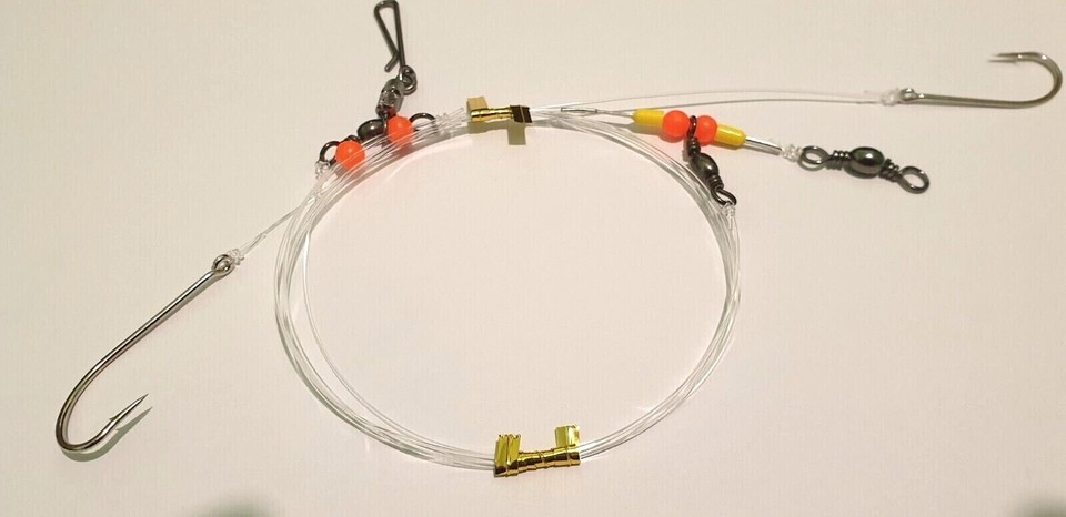 10 x Wessex rigs sea fishing bass smoothound cod rays choose 2/0 to 7/0 ...