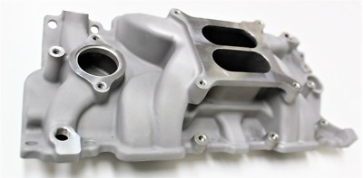 SBC ALUMINIUM INTAKE MANIFOLD DUAL PLANE SQUARE BORE SBC 283-327-350Ci ...