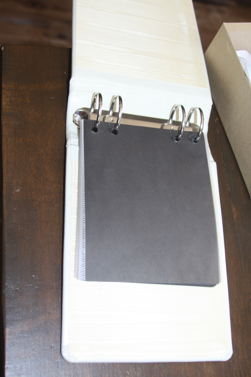 WHITE Leather Album Designs photo album holds 4x5 5x5 4x6 photos made ...