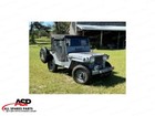 Canvas Half Cabin Soft Top with Frame & Door Frame For Willys Jeep CJ2A ...