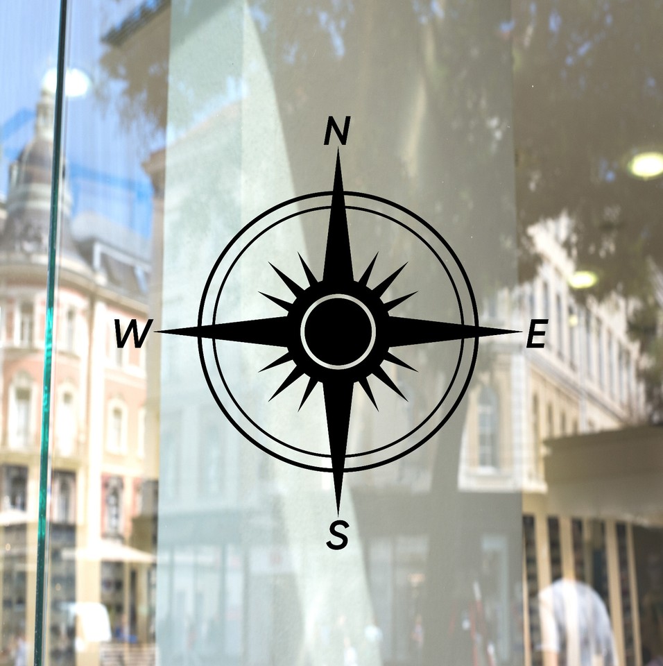 Compass Decal Caravan Campervan Motorhome Bumper Vinyl Window Sticker ...