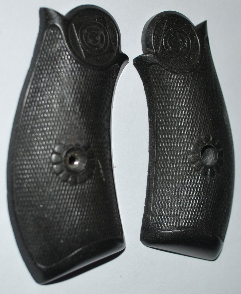 H&R 38 S&W CTGE Topbreak pistol grips graphite black plastic with screw ...