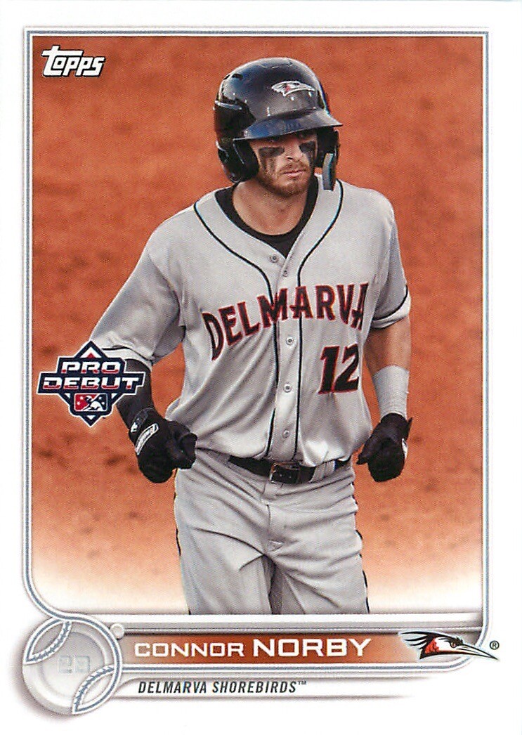 Connor Norby 2022 Topps Pro Debut Baseball Rookie Card #PD-9 Delmarva ...