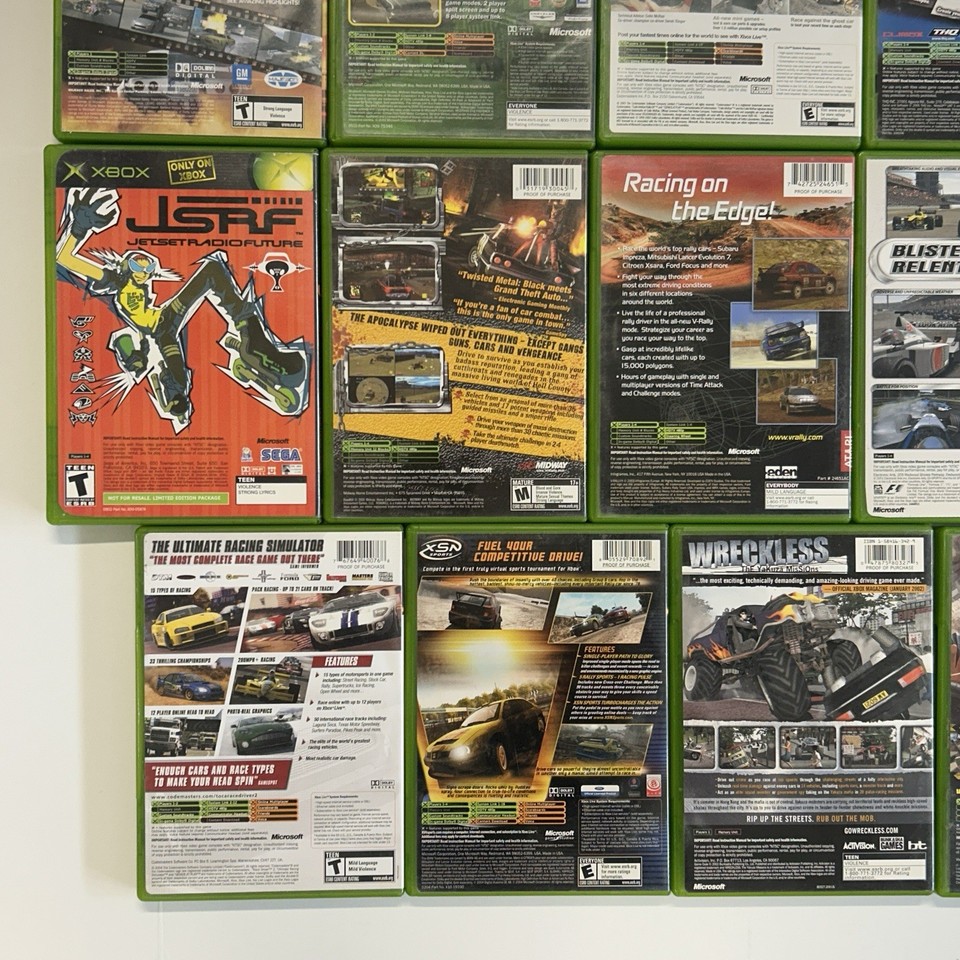 Original Xbox Racing Game Lot of 19 Games Used Rally Burnout *Mint ...
