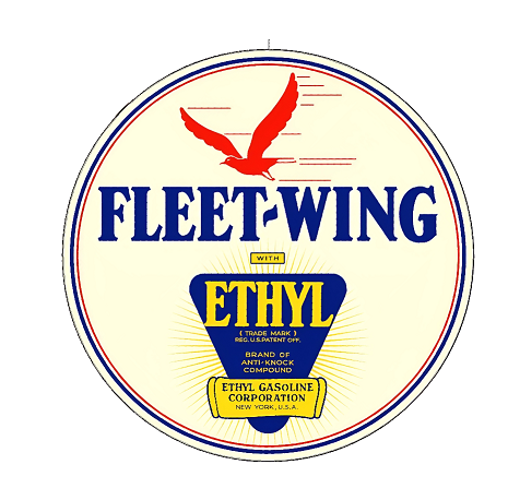 FITS VINTAGE ETHYL FLEET WING GASOLINE GAS MOTOR OIL PUMP BUMPER ...