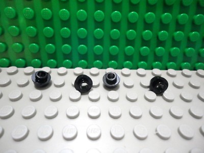 Lego 4 Black 1x1 Round Circle Open Dot Stud Plate Base NEW | eBay