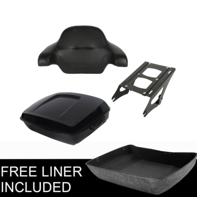 Chopped Tour Pack Pak Trunk W/ Mount Rack Fit For Harley Davidson ...