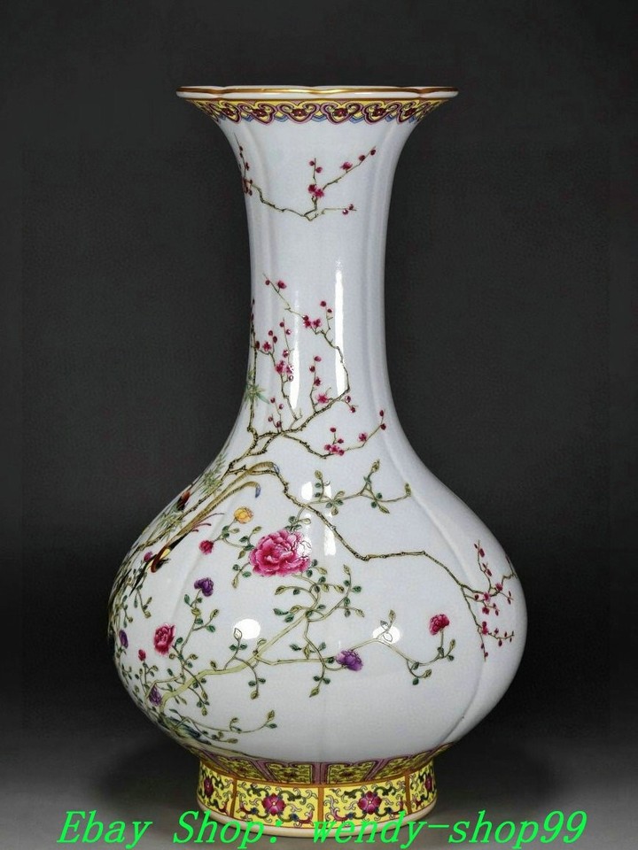 14"DaMing Qianlong Marked Blue White Porcelain Eight Immortals 8 God Bottle Vase | eBay