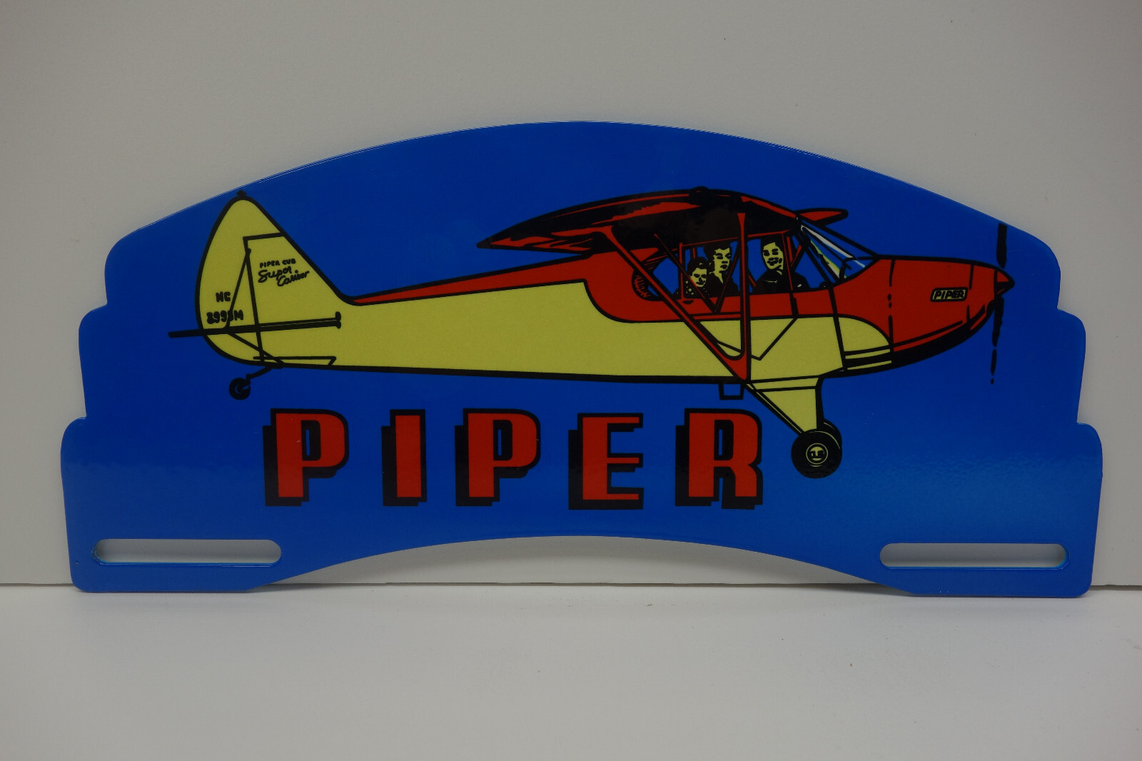 PIPER AIRPLANE License Plate Topper DIE CUT 4 1/2" HIGH X 10" WIDE | eBay