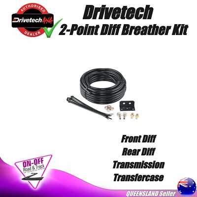 Drivetech 4x4 DT-2DBK - 4x4 Universal Style 2 Point Diff Breather Kit ...
