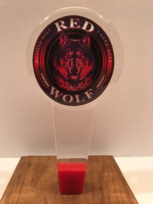 Red Wolf Lager Beer 7in Acrylic Tap Handle | eBay