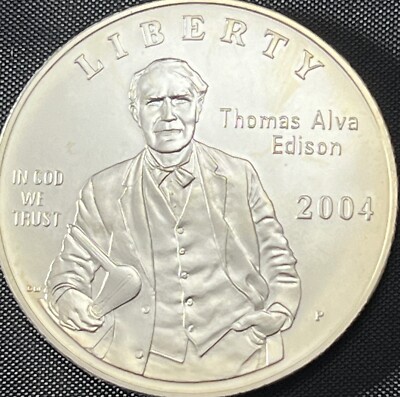 Thomas Alva Edison Silver Commemorative Coin | eBay