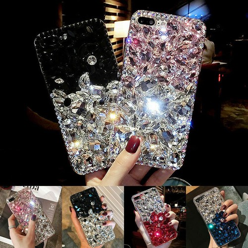 3D Girly Glitter Bling Crystals Diamonds Sparkly Phone Case For APPLE ...
