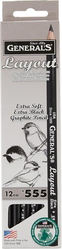General's Layout Pencil, Extra Black Graphite, Box of 1 Dozen (555) | eBay