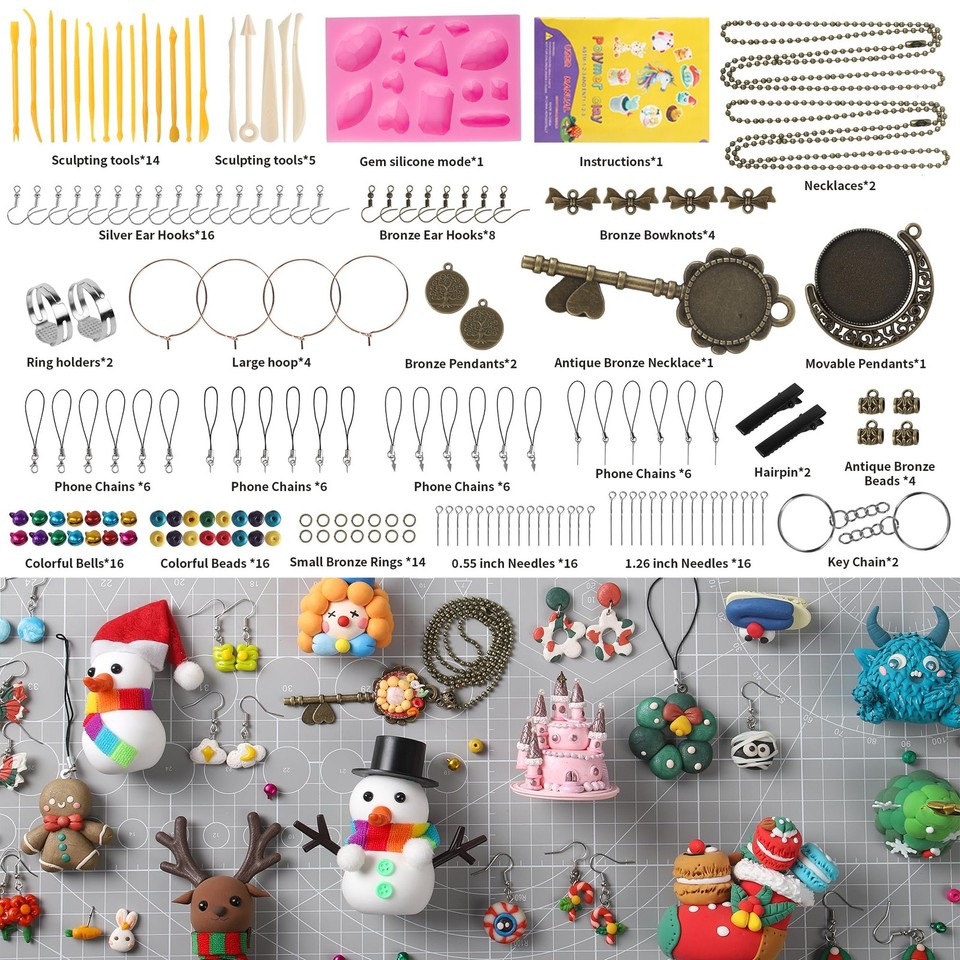 Polymer Clay Kits, 85 Colors Oven Bake Modeling Clay for Kids, Non ...