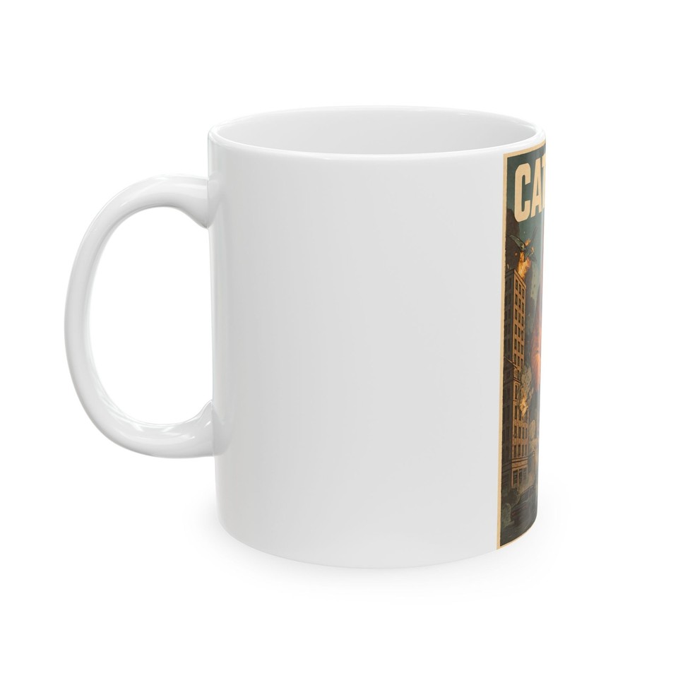 Catzilla Ceramic Mug - Funny Cat Coffee Cup, Gift for Cat Lovers ...