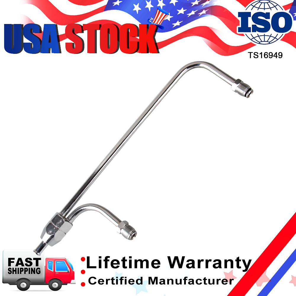 Chrome Dual Fuel Line Inlet Gas 3/8" Hose FIT Brass Carburetor Carbole ...