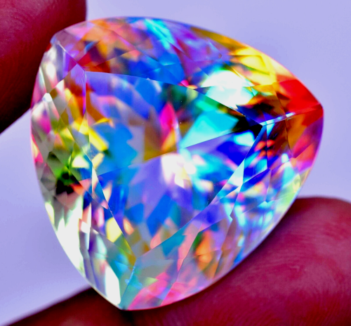 77.50Ct Beautiful AAA++ Multi-Color Trillion Cut Mystic Certified Loose ...