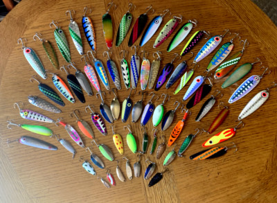 Huge Lot of 71 Freshwater Fishing Spoon Lures - Starting @ $.99 with No ...