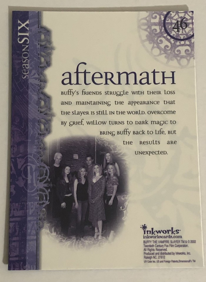 Buffy The Vampire Slayer Trading Card Evolution #46 Sarah Michelle ...