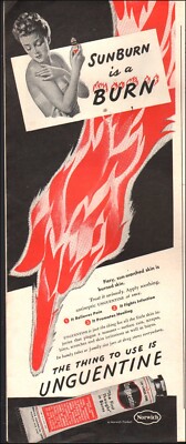 1946 Vintage ad Unguentine retro first-aid Burns Art Sunburn 08/29/24 ...