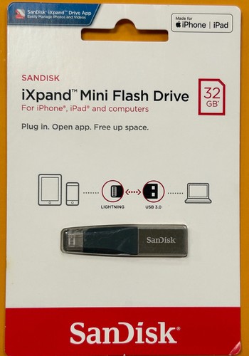 Sandisk 32GB USB 3.0 iXpand Mini Flash Drive Stick For iPhone or iPad ...