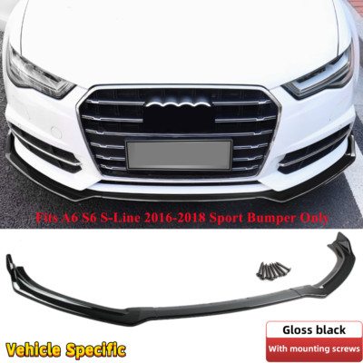 For AUDI A6 S Line S6 C7 Facelift Front Lip Splitter Spoiler Gloss ...