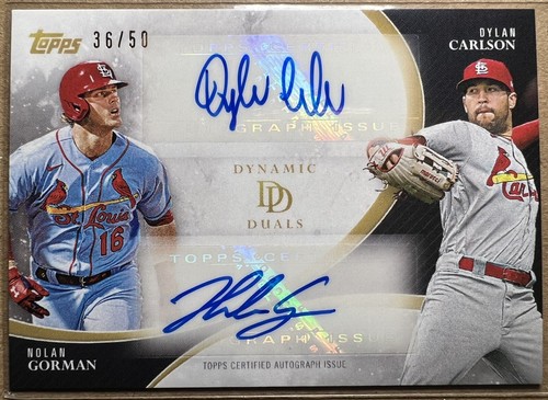 Nolan Gorman Dylan Carlson 2023 Topps Dynamic Duals Auto Autograph ...