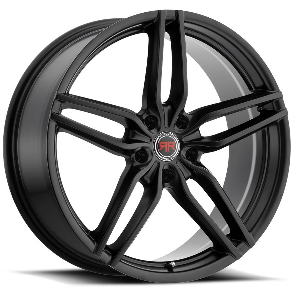 (Set-4) Revolution Racing R14 17x7 5x108 +40mm Satin Black Wheels Rims ...