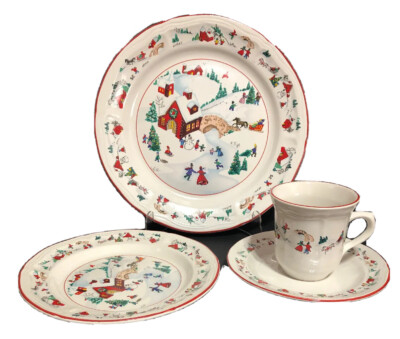 Faberware/ Katherine Babanovsky White Christmas 4 Pieces Place Setting ...