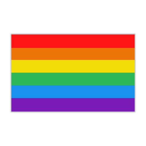 Rectangle RAINBOW STICKER FLAG LGBT Gay Free Love Pride CAR TRUCK ...
