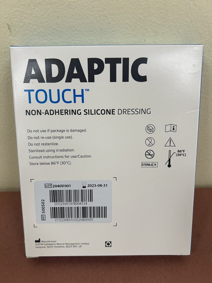 KCI Adaptic Touch Non-Adhering 3”x4.25”Silicone Dressing | eBay