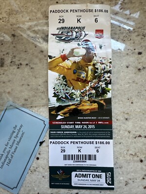 2015 Indianapolis 500 Event Lanyard & Credential Ticket Holder ...