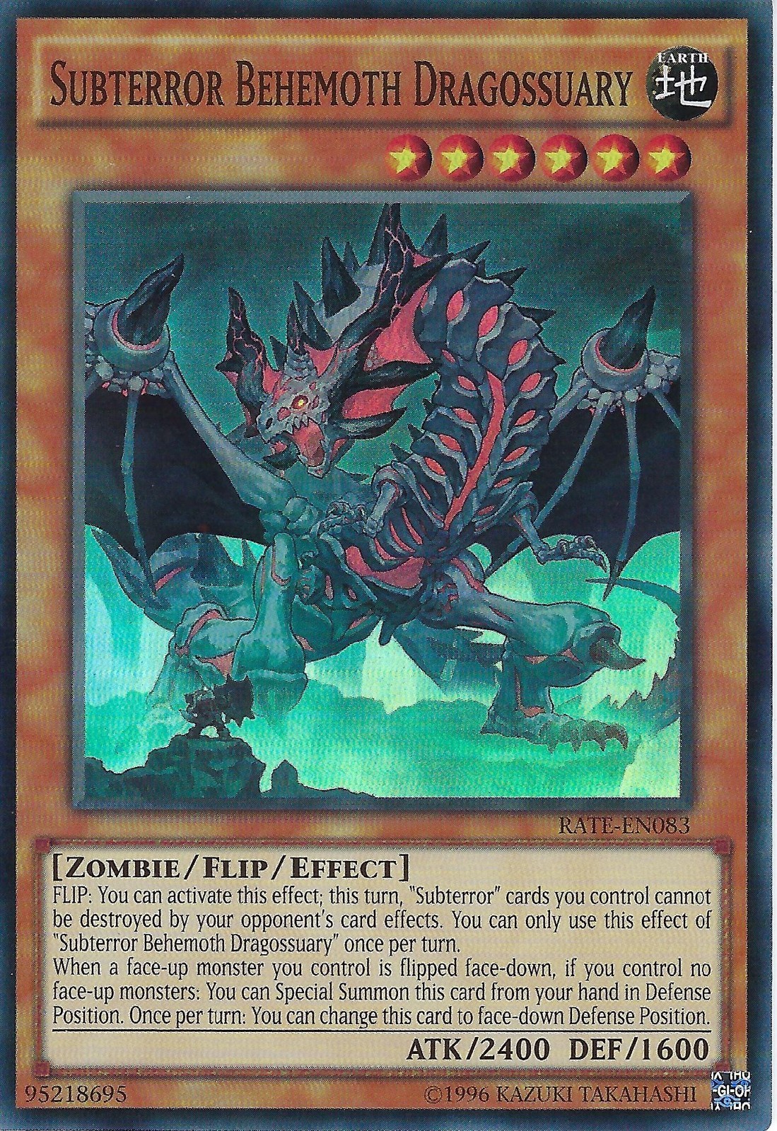 YU-GI-OH CARD: SUBTERROR BEHEMOTH DRAGOSSUARY - SUPER RARE - RATE-EN083 ...