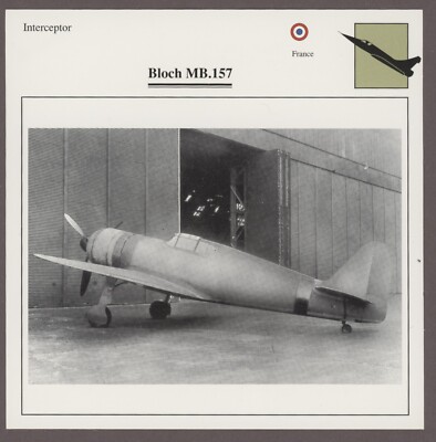 Bloch MB.157 Edito Service Warplane Air Military Card France | eBay