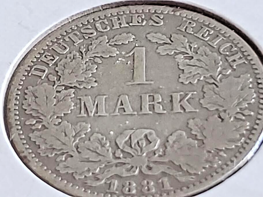 1881 GERMAN 1 MARK SILVER COIN (EB1010367) | eBay