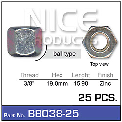 NICE PRODUCTS Wheel Nuts BB038-25 BB038-25 | eBay Australia