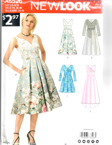 New Look 6526 Sewing Pattern Misses Dresses with Sleeve & Length ...