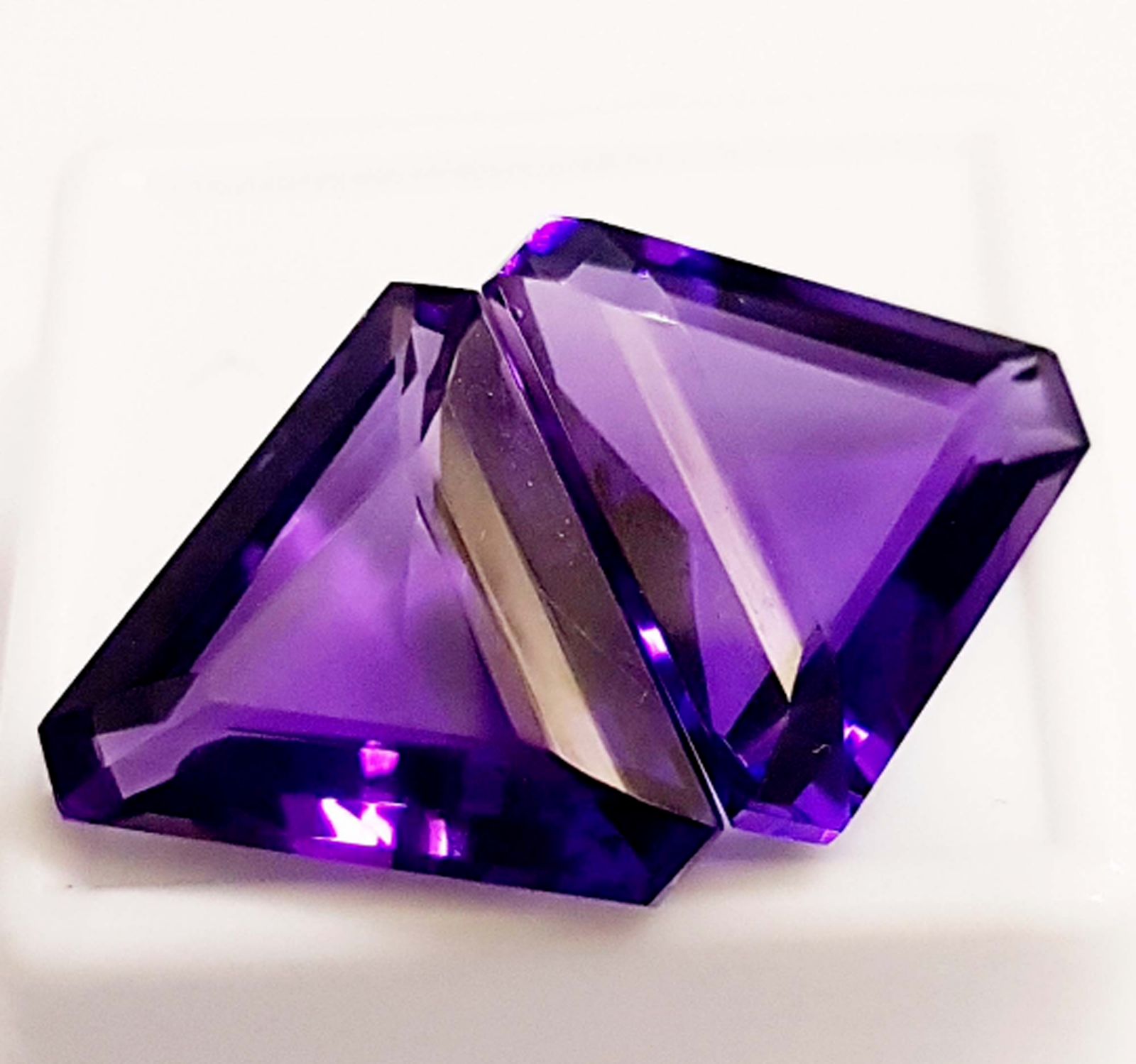 8 TO 8 Ct 2 PC Topnotch Purple Color Heated Amethyst Loose Gemstone ...