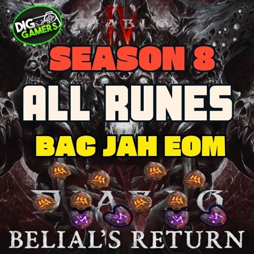 🔥DIABLO 4 SEASON 8 AL RUNES BAC JAH EOM IGNI ITEM PIT RUN GOLD MATS 🔥 ...