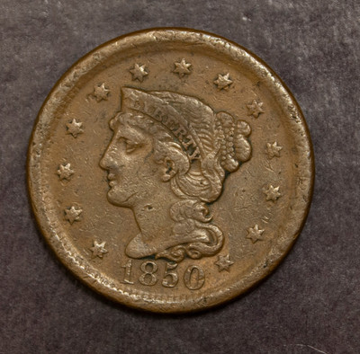 1850 Large Cent VF Details Lot 2139 | eBay