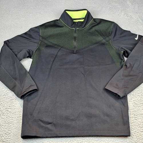 Nike Jacket Mens Medium Black Hypervis 1/2 Zip Cover-Up Rory McIlroy ...