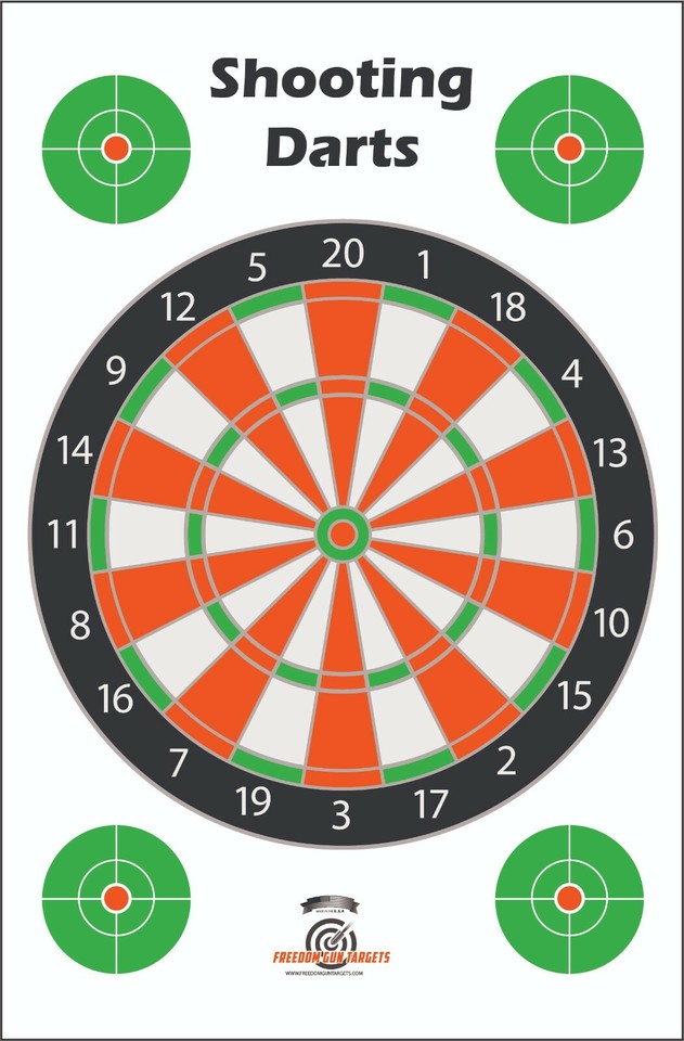 30 Pack Paper Shooting Targets Gun Range Rifle Pistol Variety Game Pack ...